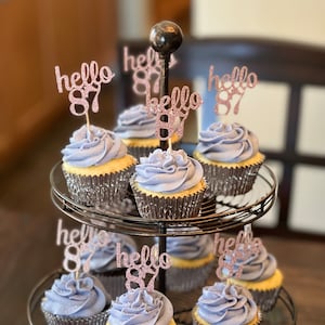 Any Number 17th Birthday Cupcake Toppers Adult Party Glitter - Etsy