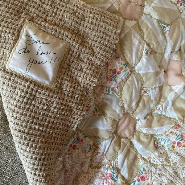 Personal Handwritten Note /signature Printed on Fabric for Quilters and ...