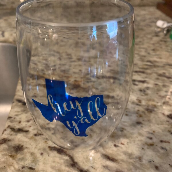 Closeout-set of 4 Plastic Unbreakable 16 Oz Stemless Wine Glasses. Made ...