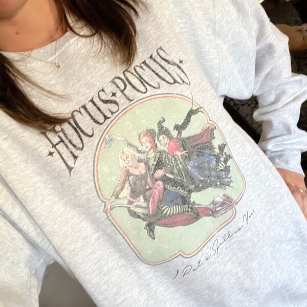 Retro Hocus Pocus Sweatshirt, Sanderson Pullover Sweatshirt, Halloween ...