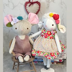 Mouse Sewing Pattern PDF make a Cloth Mouse Doll / Stuffed Animal Toy ...