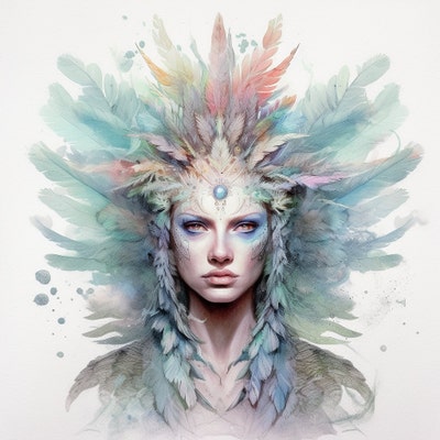 Spirit Guide Drawing and Reading, Stylized Watercolour, Psychic Reading ...