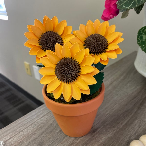 Paper Flower Bouquet - Paper Anniversary - Paper Gifts - Stemmed Paper ...