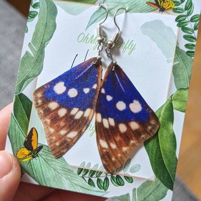 Ocean Blue Butterfly Pendant Necklace Handmade in Boho Chic Style ...