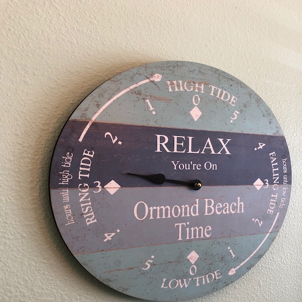 Beach Tide Clock- Personalized Tide Clock - Etsy