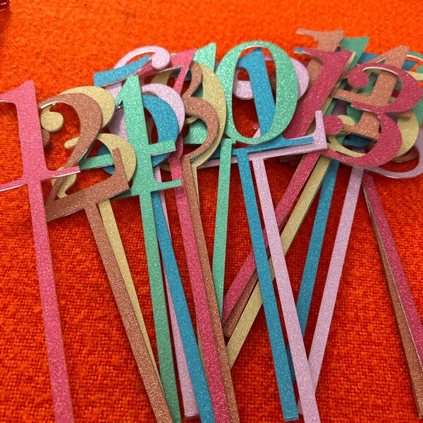 Silver Table Numbers Glitter Table Numbers Acrylic Table Numbers Table ...