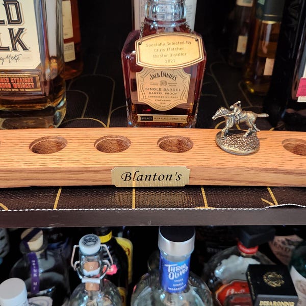 Blanton's Bourbon Charred Cork Display Center Oak Barrel Half Stave ...