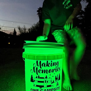 5 Gallon Light up Camping Bucket INCLUDES BUCKET Light Bucket Camp ...
