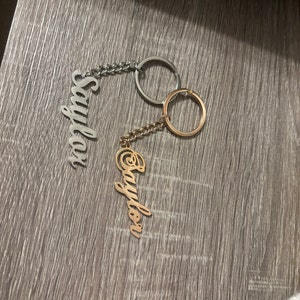 20 Font Styles Customized Keyring Stainless Steel Name - Etsy