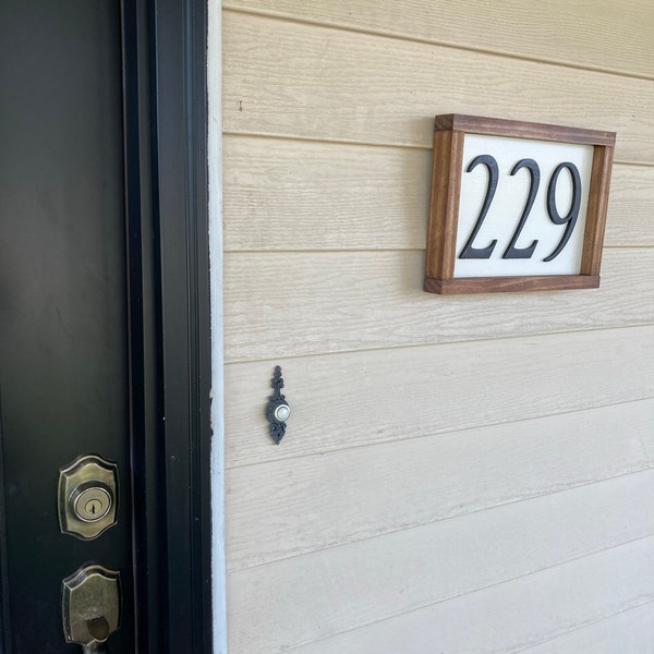 3 Number Farmhouse Style House Number Sign, House Number Sign,number ...