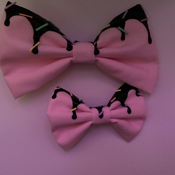 Pastel Goth Black Icing Bow With Rainbow Sprinkles - Etsy