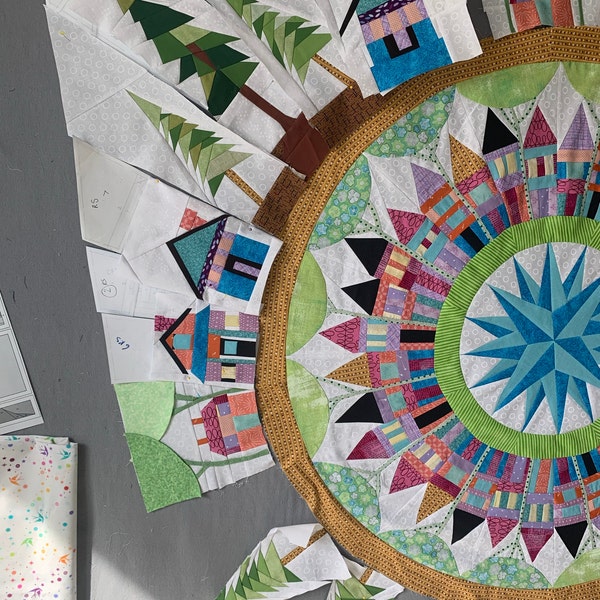 Farmhouse Foundation Paper Piecing FPP Quilt Block Pattern || Modern ...