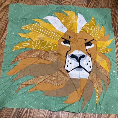 Lion Quilt Foundation Paper Piecing Pattern - Etsy