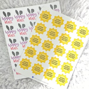 Hoppy Mail Sticker© Easter Sticker Rabbit Stickers Etsy - Etsy