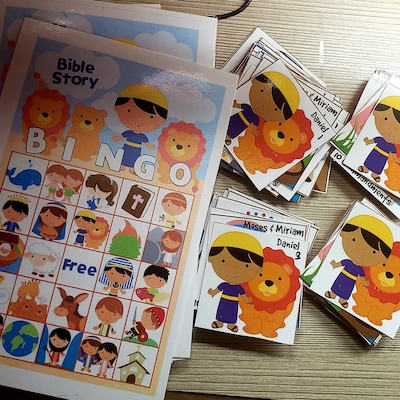 Digital Bible Bingo, Printable Sunday School Bingo Game, Jesus Bingo ...