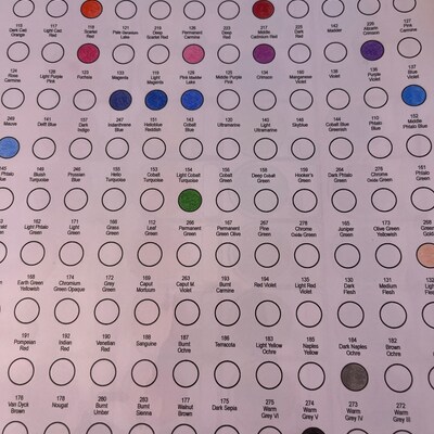 Derwent Coloursoft 36 Swatch Chart Printable PDF Blank - Etsy
