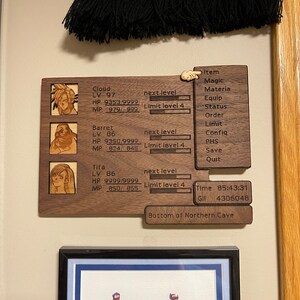 Custom Wooden Final Fantasy 7 Menu Screen With Characters You Can Pick ...