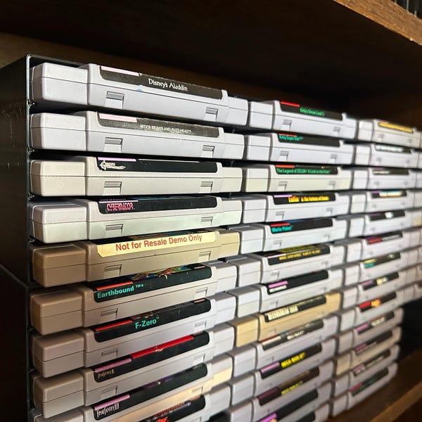 2 Rows - Rack Display for Super Nintendo Entertainment System SNES NTSC ...