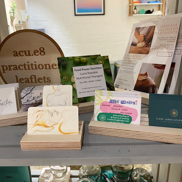 3 Rows Ply Wood Card Display Stand for Earrings, Greeting Cards, Prints ...