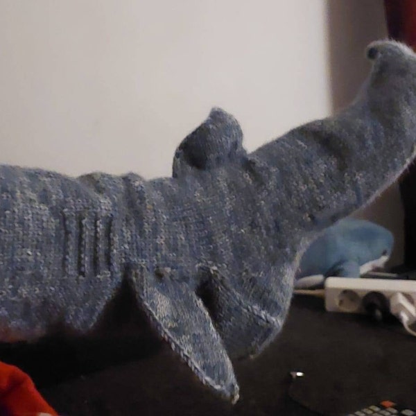 PDF | KNITTING PATTERN | Shark Bait | Shark Socks Funky Knitting ...