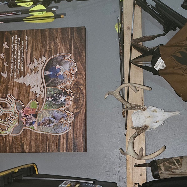 Personalized Deer Hunting Photo Collage Canvas: Hunting Gifts for Him ...