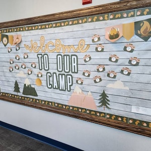 Camping Adventure Back to School Bulletin Board Kit, Easy and Modern ...