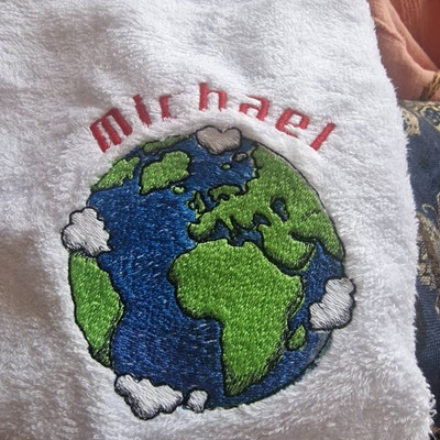 Planet Earth Machine Embroidery Design Planet Earth Embroidery Files 7 ...