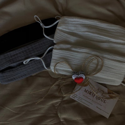 Soft Muslin Gauze Mask Adjustable Ear Loop Face Mask / Adult and Kids ...