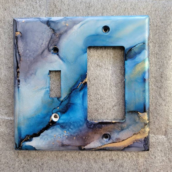 Colorful Abstract Art Light Switch / Electrical Outlet Cover - Toggle ...