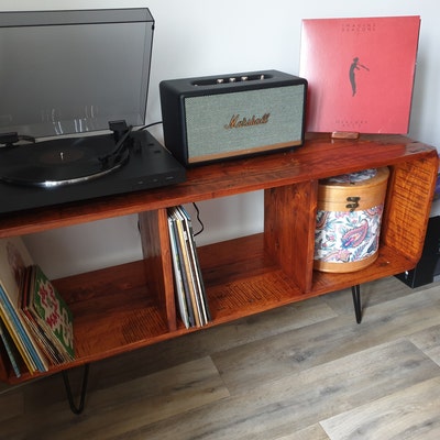 Record Player Table the Original One / Stand / Cabinet / Vinyl Storage ...