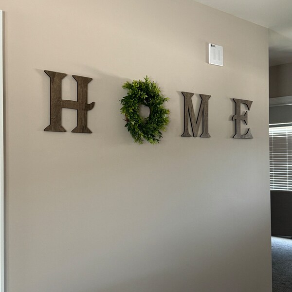 HOME Letters Dark Walnut | HOME Sign | Stained Dark Walnut | Home Décor ...