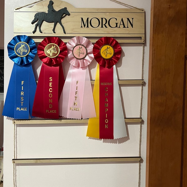 Personalized Horse Show Ribbon Holder: Equestrian Award Display - Etsy