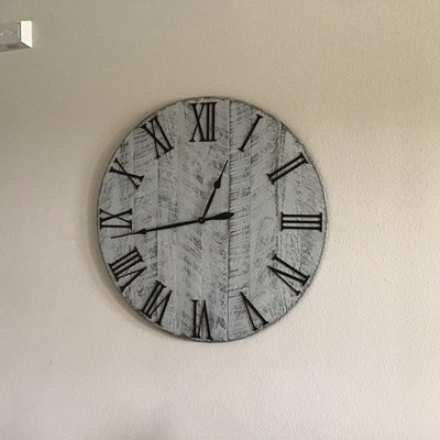 Large Wall Clock / 18 42 / Farmhouse Clock / Oversized Wall Clock - Etsy