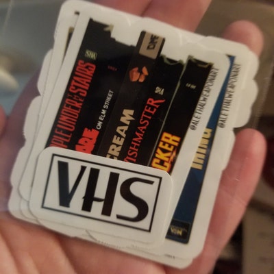 Horror Movie VHS Stack Vinyl Sticker Pack Horror Movie Stickers Die Cut ...