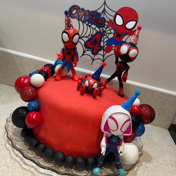 Spin - Spidey Inspired Cake Topper, Print at Home, DIY, Last Minute ...