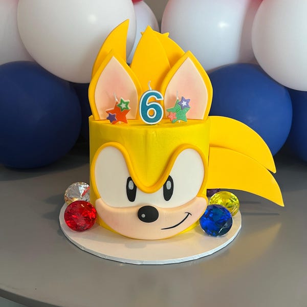 Super Sonic Cake Topper for Cake Decorating Birthday Cake for Kids ...