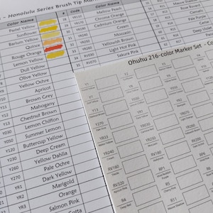 Kalour LARGE PRINT 300 Colored Pencil Set DIY Color Chart - Etsy