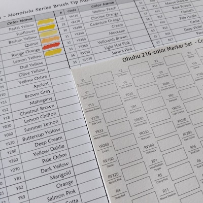 Kalour LARGE PRINT 300 Colored Pencil Set DIY Color Chart - Etsy