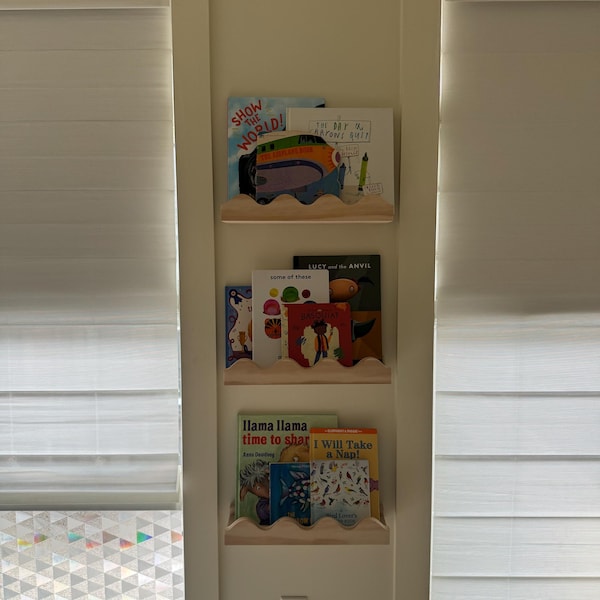 Scalloped Shelf (solid Wood) - Arch Wall Shelf, Scallop Pattern Shelf ...