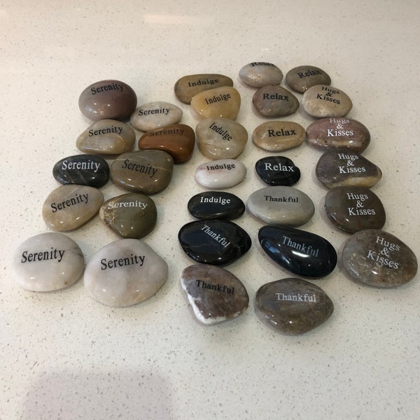 Engraved River Rock Word Stones - Single Words, Sold Individually - Etsy