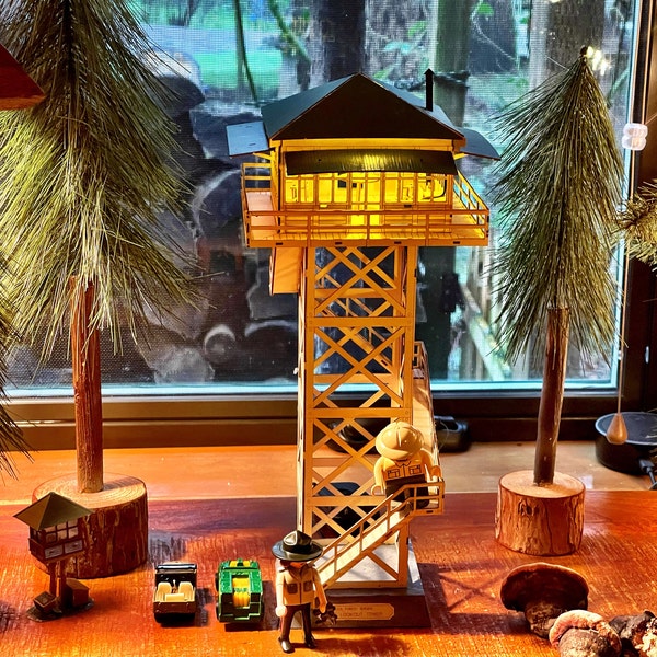 Fire Lookout Tower Model Kit, 15" Tall, Fun to Build - Etsy