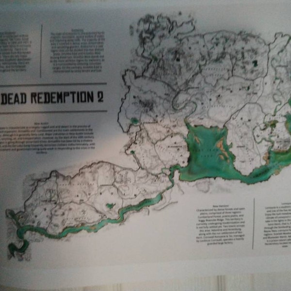 Full RDR2 Map Collectable Guide Hidden Location Print Video Game Wall ...