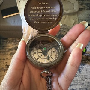 Personalized Brass Compass Anniversary Gifts for Men Brass Compass ...