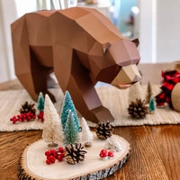 Brown Grizzly Bear 3d Papercraft. You Get a PDF Digital File Template ...