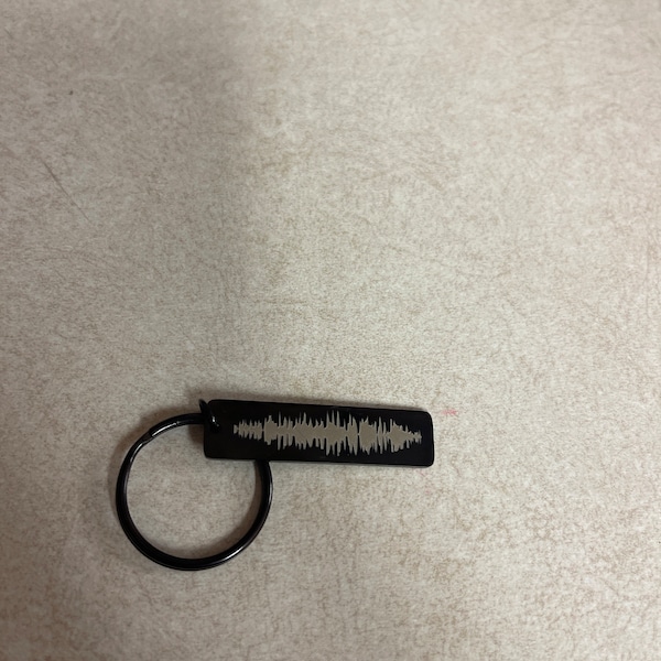 Personalized QR Code With Sound Wave Keychain, Voicemail, Voice Memos ...