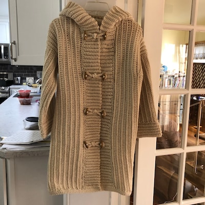 Crochet Shaggy Coat Pattern, Crochet Shaggy Jacket Pattern, Crochet ...