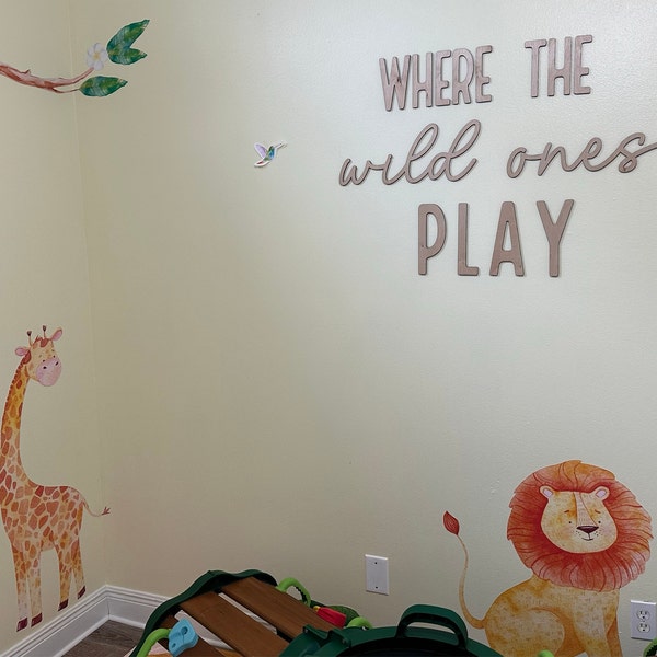 Nursery Wall Decal - Jungle Animals Stickers for Wall - Safari Animals ...