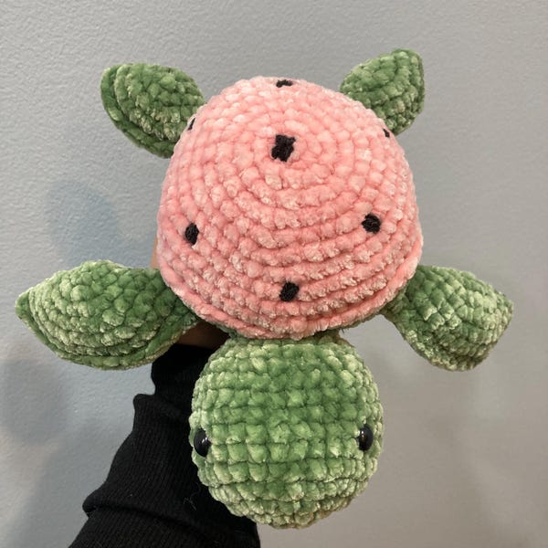 Crochet Watermelon Turtle Pattern Set, Cute Small/medium/large Turtles ...