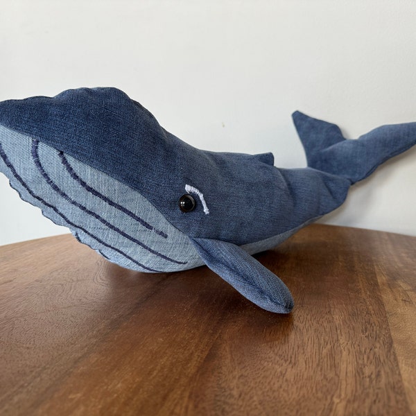 Stuffed Whale Sewing Pattern: Denim Plushie (PDF Pattern) - Etsy