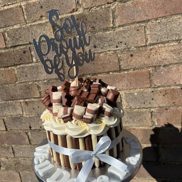 So Proud of You Cake Topper, Graduation, Exams, GSCE, A Level, 1st ...